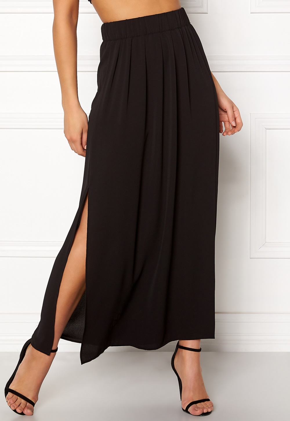 ONLY Nova Lux Maxi Skirt Solid Black - Bubbleroom